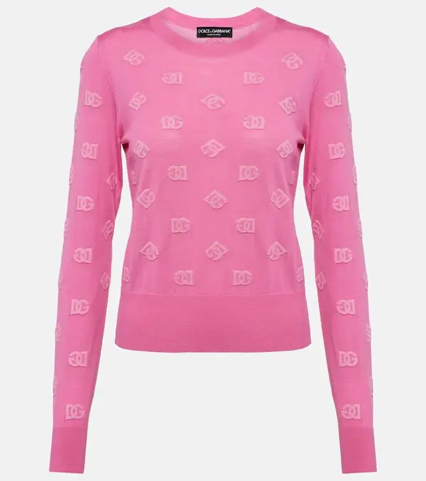 Dolce & Gabbana Wool And Silk Jacquard Sweater