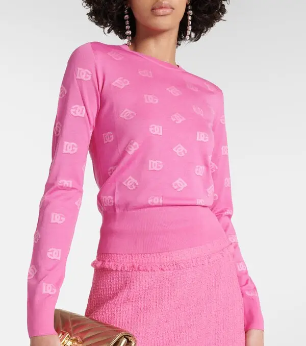 Dolce & Gabbana Wool And Silk Jacquard Sweater