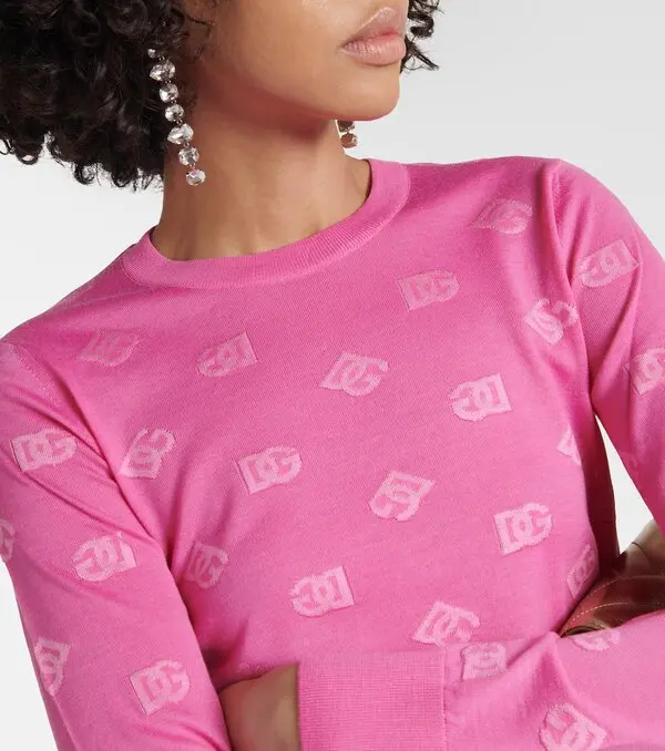 Dolce & Gabbana Wool And Silk Jacquard Sweater