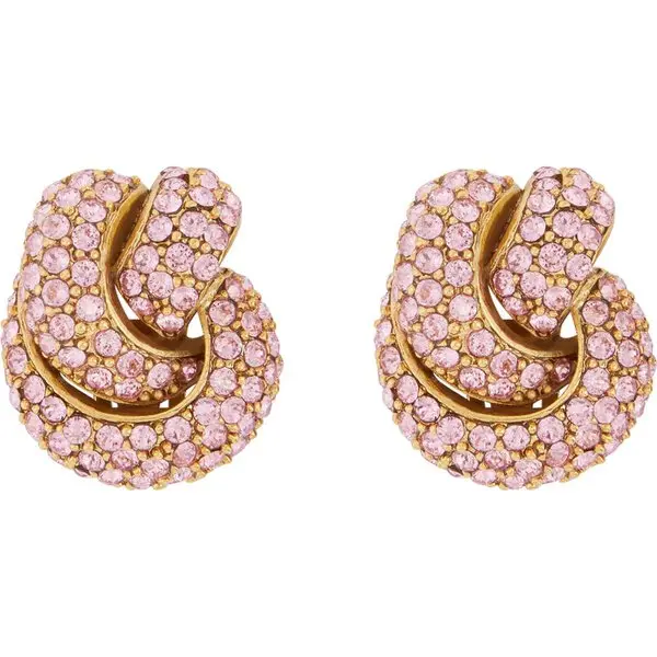 Oscar De La Renta Love Knot Clip-on Earrings - Rose