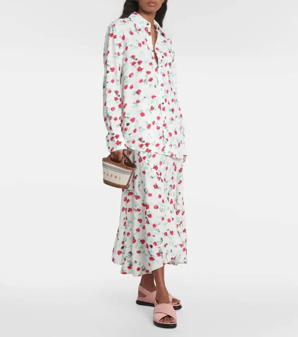Marni Fussbet Raffia-effect Sandals