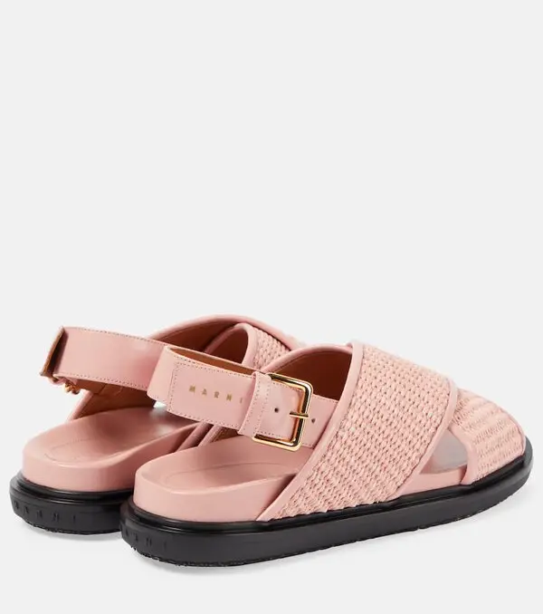 Marni Fussbet Raffia-effect Sandals