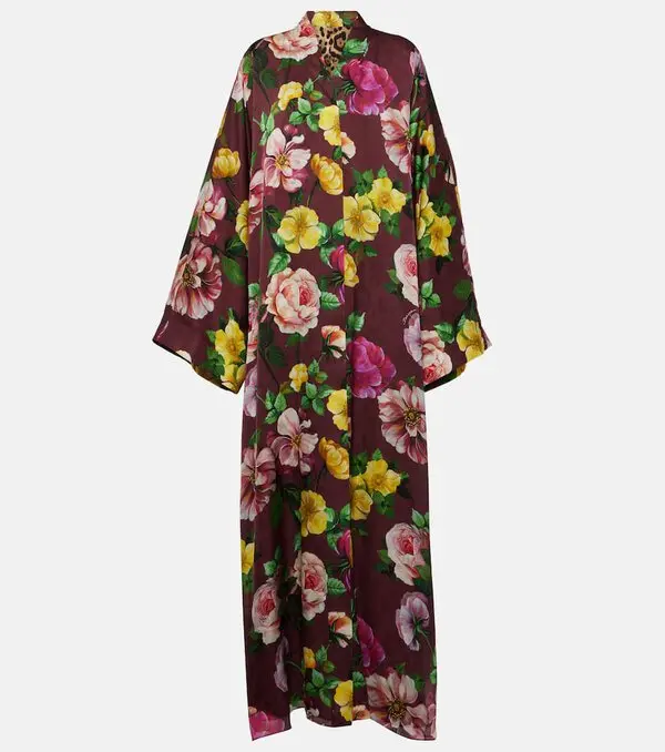 Dolce & Gabbana Printed Silk Maxi Dress
