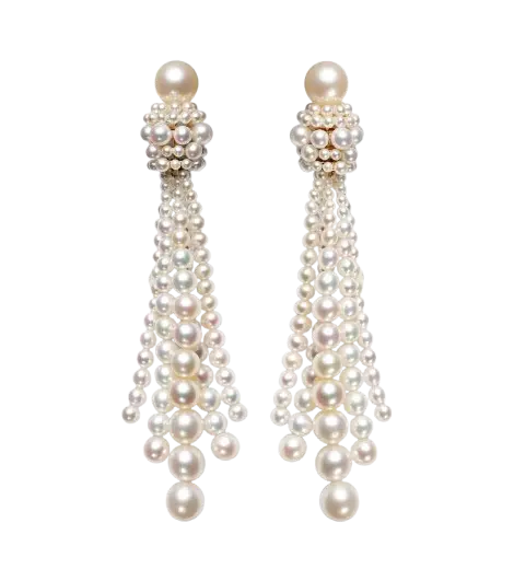 Sophie Bille Brahe Colonna Grande 18kt Drop Earrings With Freshwater Pearls - White