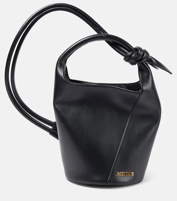Jacquemus Le Petit Tourni Leather Bucket Bag