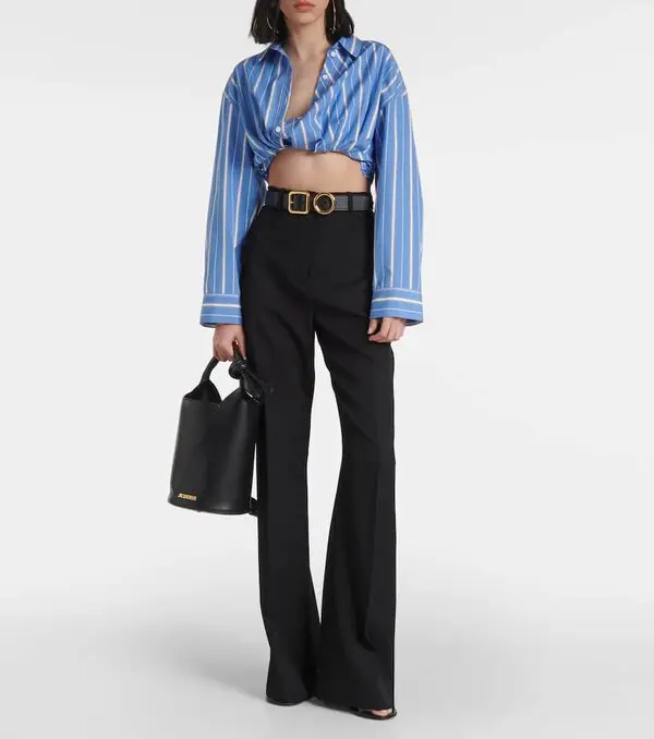 Jacquemus Le Petit Tourni Leather Bucket Bag