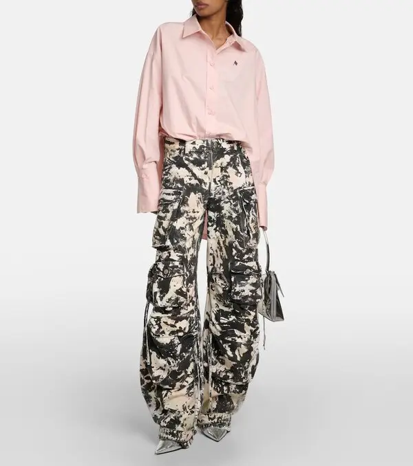 Attico Fern Printed Cargo Jeans - Multicoloured