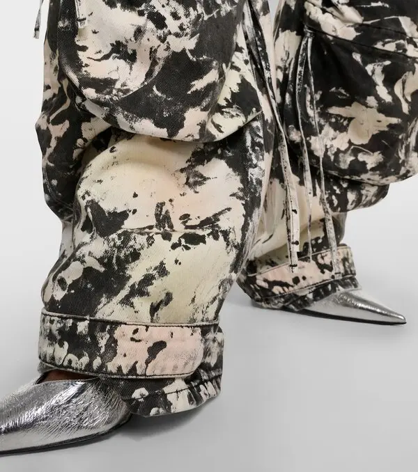 Attico Fern Printed Cargo Jeans - Multicoloured