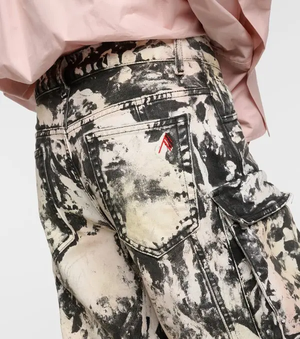 Attico Fern Printed Cargo Jeans - Multicoloured