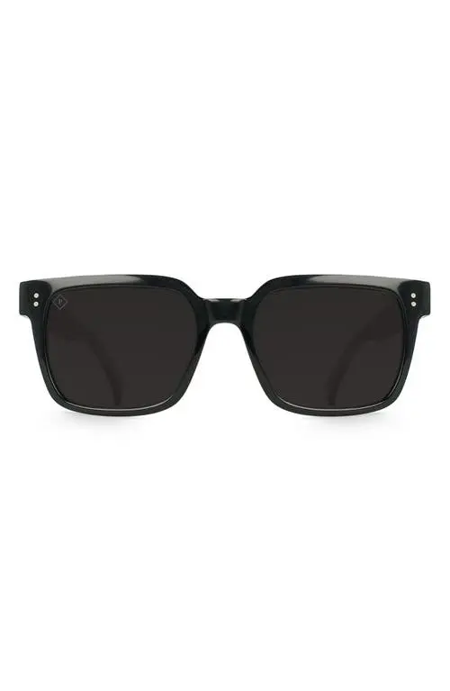 Raen West Polarized Square Sunglasses - Recycled Black/smoke Polar