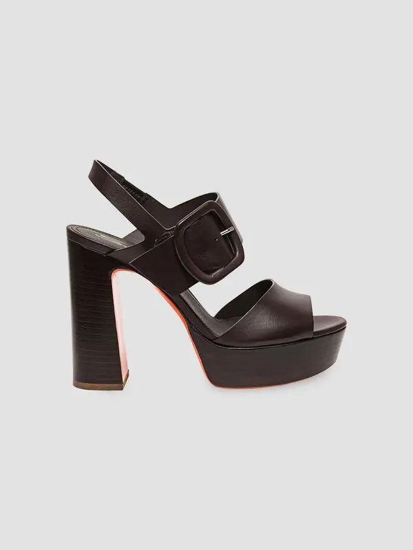 Santoni Bruxel 105mm Leather Platform Sandals