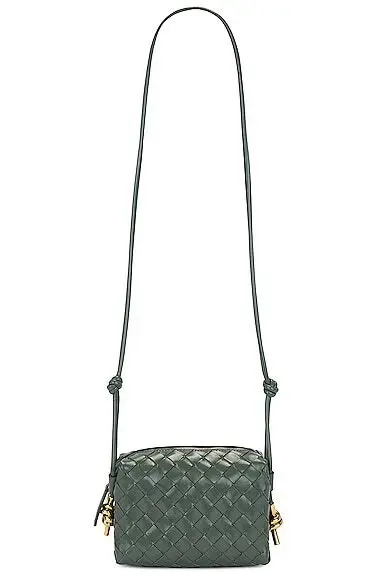 Bottega Veneta Mini Loop Metal Knot Bag In Green