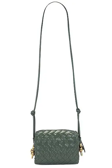 Bottega Veneta Mini Loop Metal Knot Bag In Green