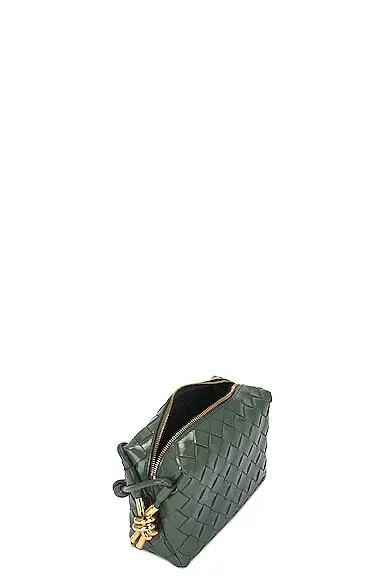Bottega Veneta Mini Loop Metal Knot Bag In Green