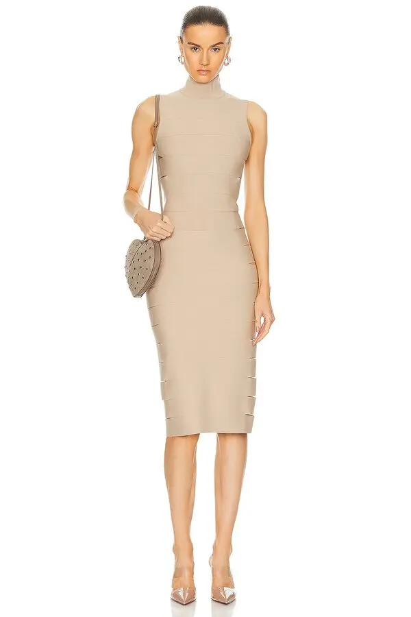 Alaïa Band Dress - Camel Clair
