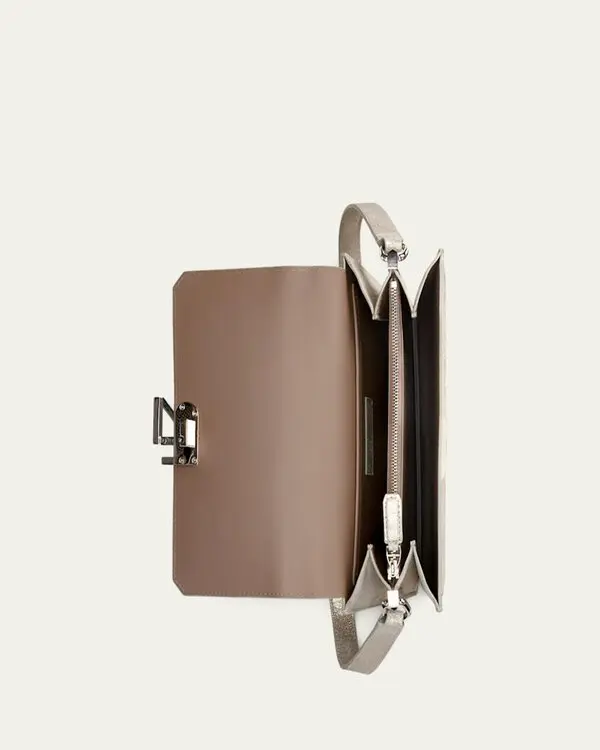 Ralph Lauren Rl 888 Metallic Leather Crossbody Bag