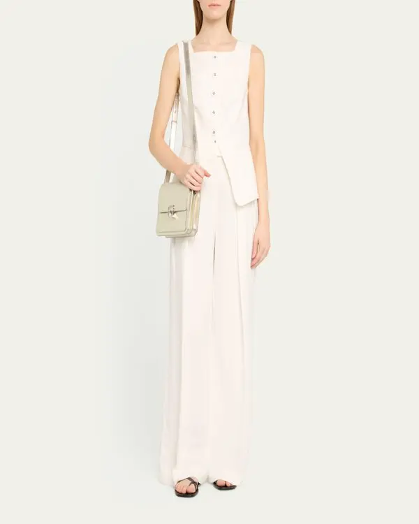 Ralph Lauren Rl 888 Metallic Leather Crossbody Bag