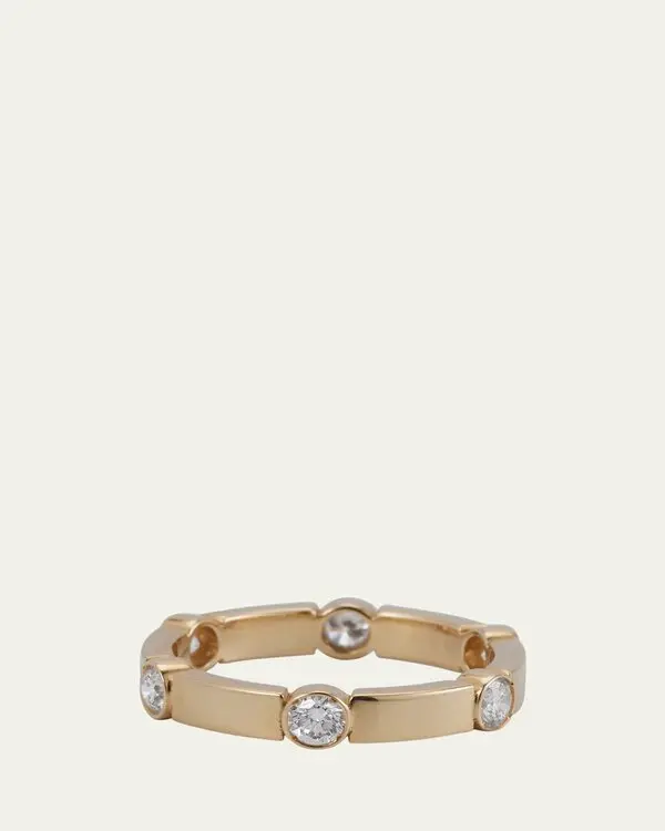 Ileana Makri 18k Yellow Stepping Stones Stream Diamond Ring