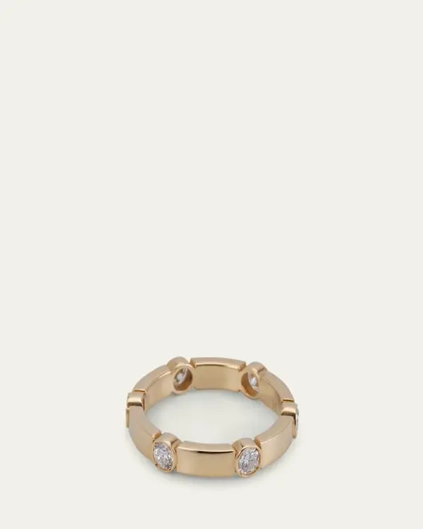 Ileana Makri 18k Yellow Stepping Stones Stream Diamond Ring