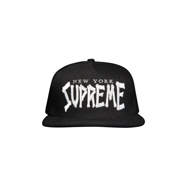 Supreme Bones Logo 5-panel Cap - Black