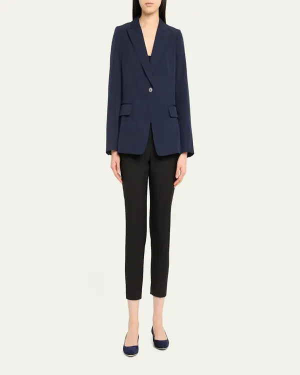 Manolo Blahnik Lista Suede Pumps - Navy