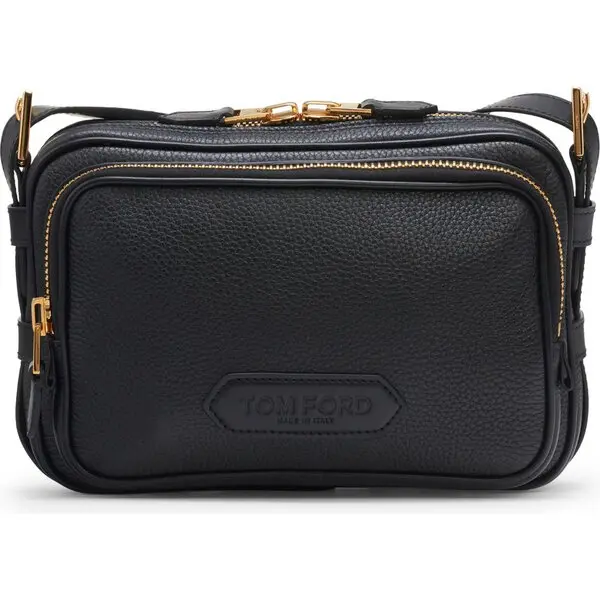 TOM FORD Grained Leather Messenger Bag