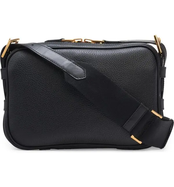 TOM FORD Grained Leather Messenger Bag