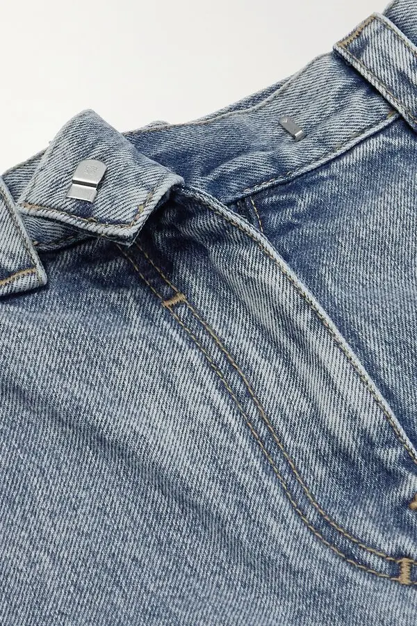 Givenchy High-rise Straight-leg Cargo Jeans - Blue