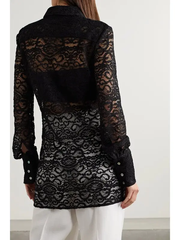 INTERIOR The Emma Corded Lace Shirt