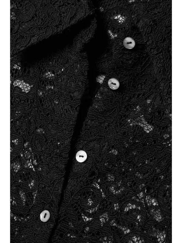 INTERIOR The Emma Corded Lace Shirt