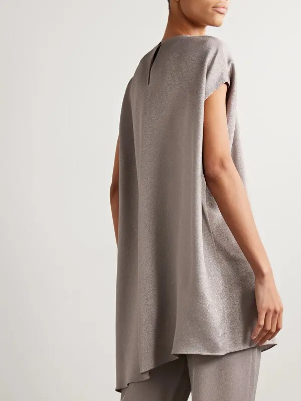 FFORME Angee Asymmetric Metallic Cloqué Mimi Dress