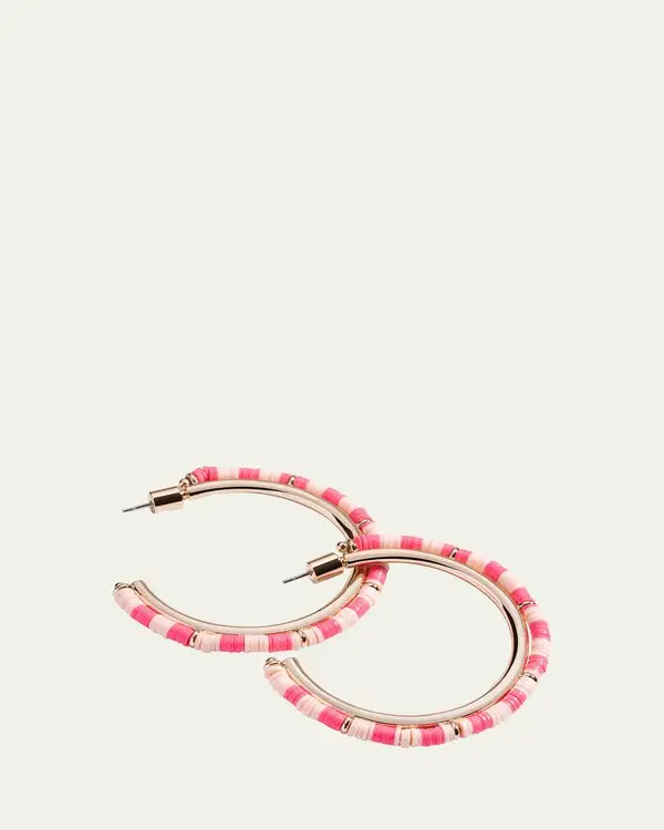ELSIE FRIEDA Mini Anguilla Hoop Earrings - Hot Flash