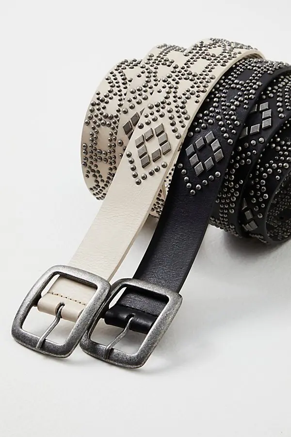 Free People Off The Record Stud Belt - Black | Editorialist display picture 2