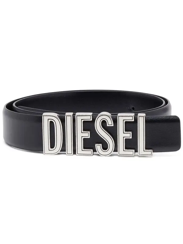 DIESEL® B-rivets Leather Belt - Black