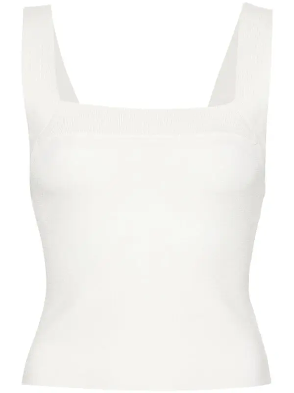 Simkhai Square-neck Knitted Top - Neutrals