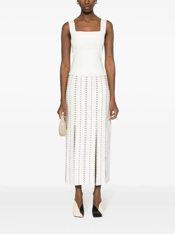 Simkhai Square-neck Knitted Top - Neutrals