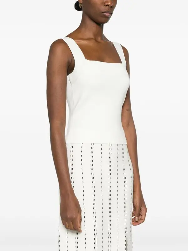 Simkhai Square-neck Knitted Top - Neutrals