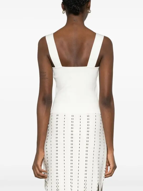 Simkhai Square-neck Knitted Top - Neutrals