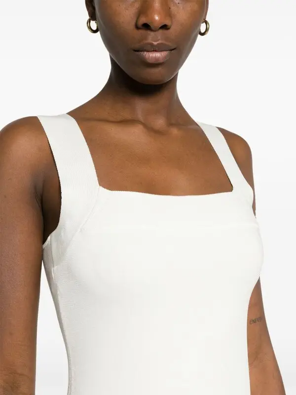 Simkhai Square-neck Knitted Top - Neutrals