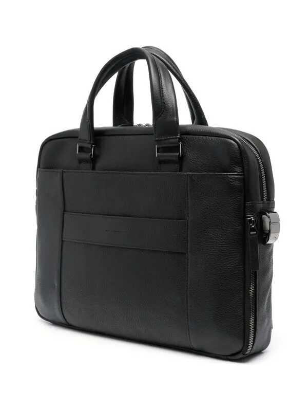 PIQUADRO Logo-plaque Leather Briefcase
