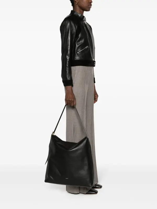 WANDLER Marli Leather Tote Bag - Black