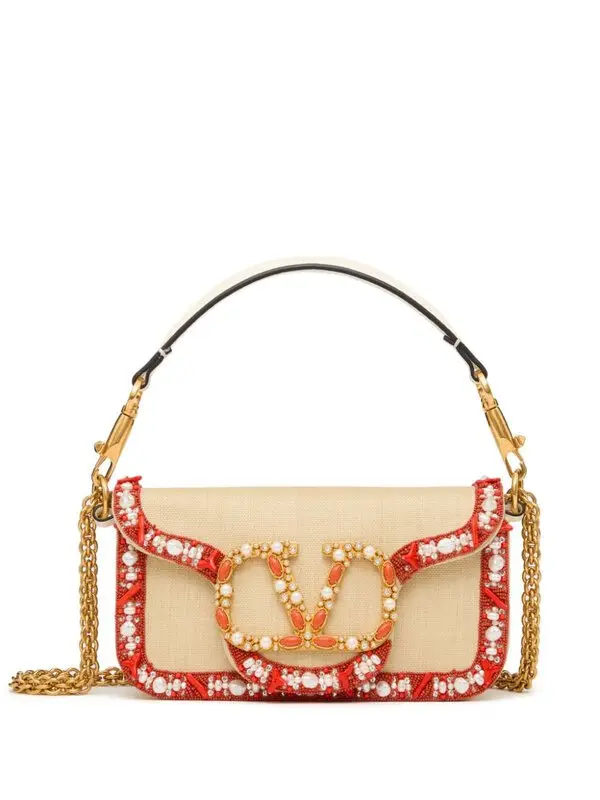 Valentino Garavani Small Locò Shoulder Bag - Neutrals