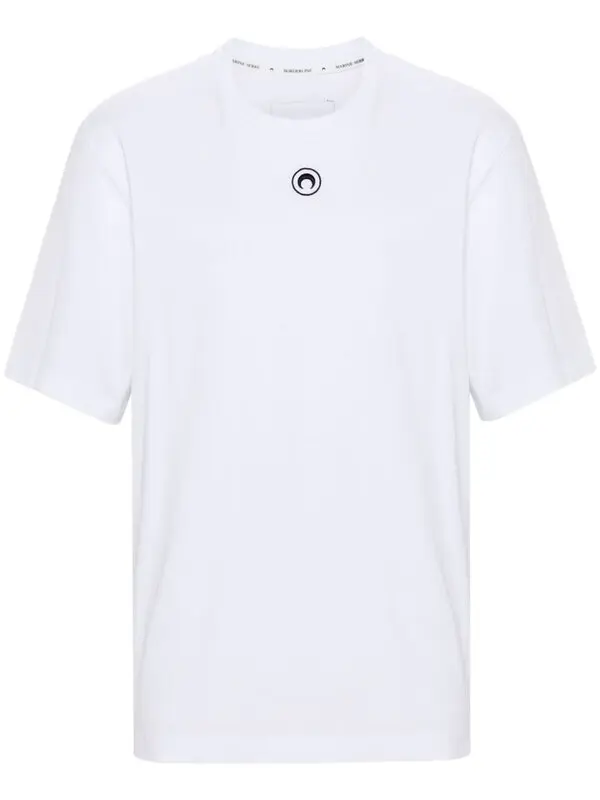 MARINE SERRE Moon Logo Jersey Crewneck T-shirt - White