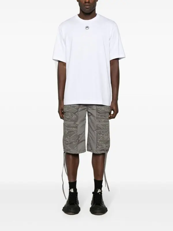 MARINE SERRE Moon Logo Jersey Crewneck T-shirt - White