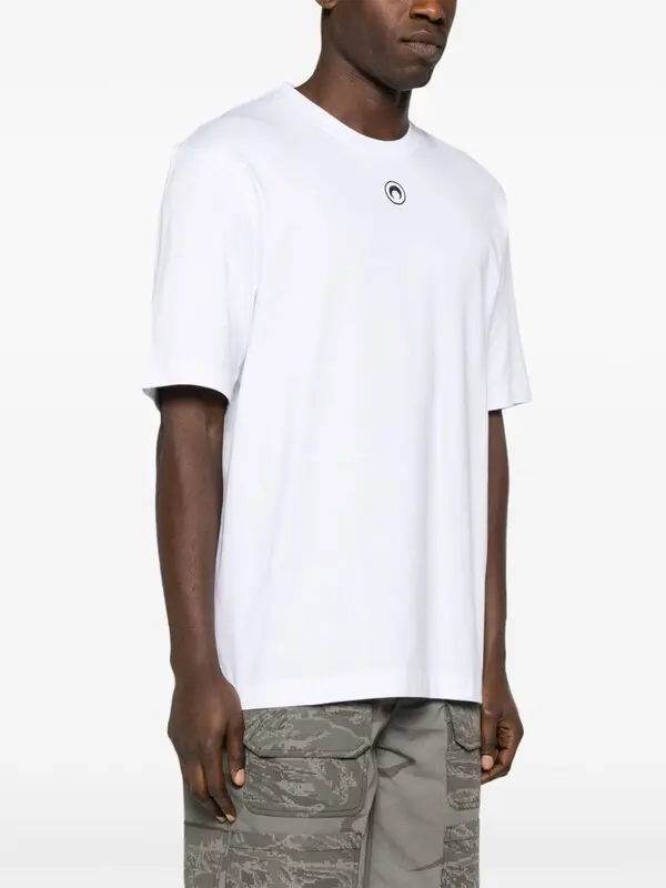 MARINE SERRE Moon Logo Jersey Crewneck T-shirt - White