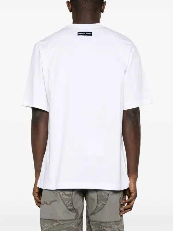 MARINE SERRE Moon Logo Jersey Crewneck T-shirt - White