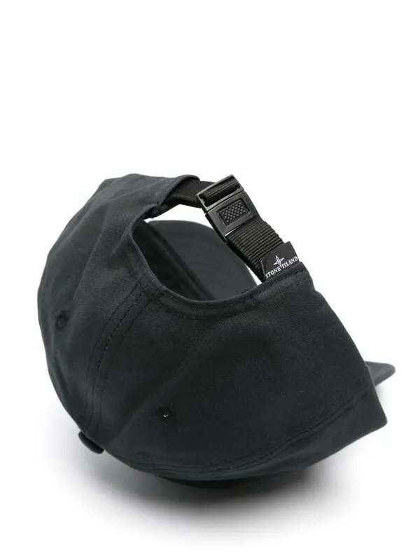 Stone Island Logo Embroidered Cap - Black