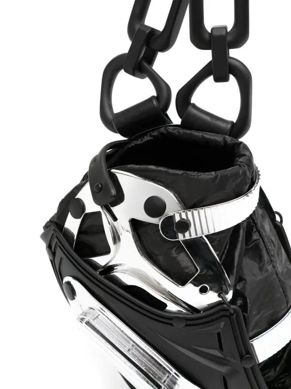 INNERRAUM Chain-link Panelled Mini Bag - Black
