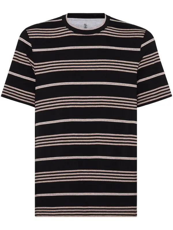 Brunello Cucinelli Striped Cotton T-shirt
