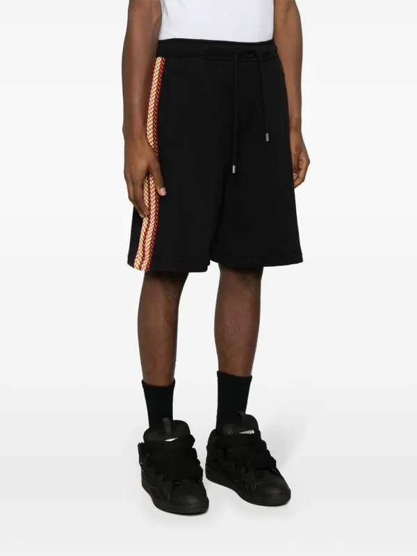 LANVIN Zigzag-embroidered Cotton Shorts